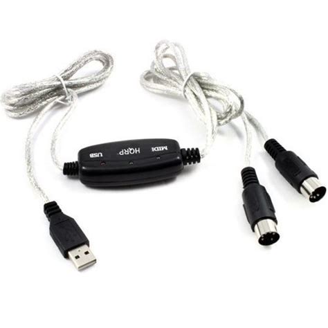 Buy HQRP USB IN OUT MIDI Interface Cable Converter PC To Music Keyboard Adapter Cord For