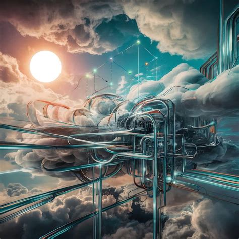 Seamless Synergy Visualizing The Future Of Cloud Computing And Internet Storage Stock