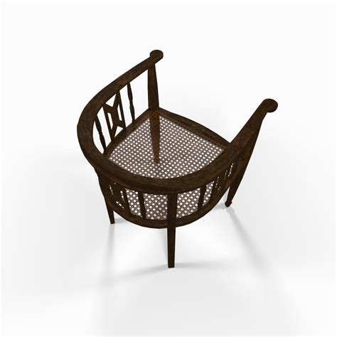 오래 된 나무 안락의 자 3d 모델 19 Max Fbx Obj Free3d