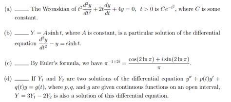 Solved State If The Statement Is True T Or False F And