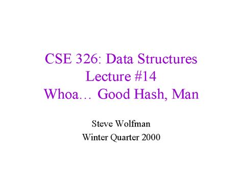 cse 326 data structures