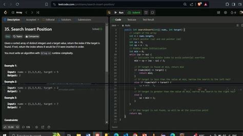Leetcode Challenge Search Insert Position Udit Namdev Posted On The