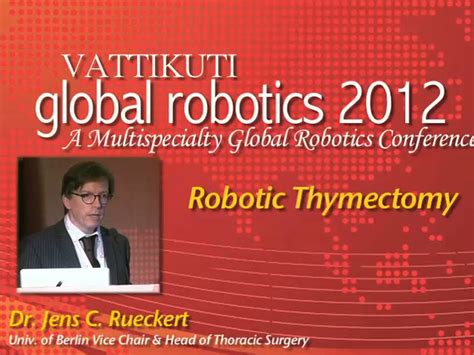 Dr Jens C Rueckert Robotic Thymectomy Youtube