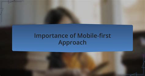 How I Approach Mobile First Ui Design • Panasonic Electric