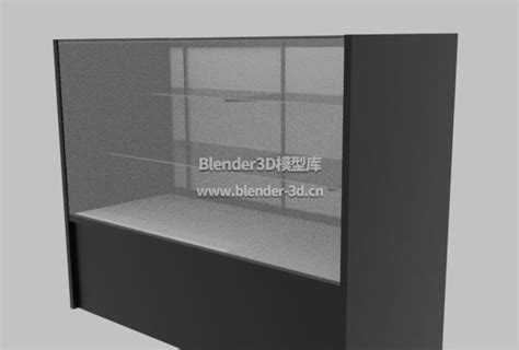 Blender 玻璃展柜橱柜柜子3d模型素材资源免费下载 Blender3d模型库