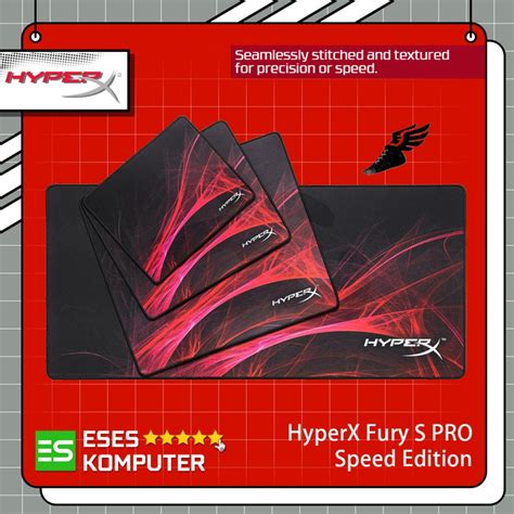 Jual Mousepad Hyperx Fury S Medium Speed Edition Pro Anti Fray Gaming