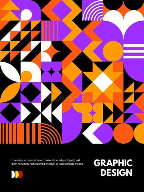 Modern Abstract Poster With Geometric Pattern Stock Vector Illustration Of Ornament Abstract