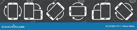Rotate Mobile Phone Icon Mobile Screen Rotation Turn Your Device Rotate Smartphone Icon