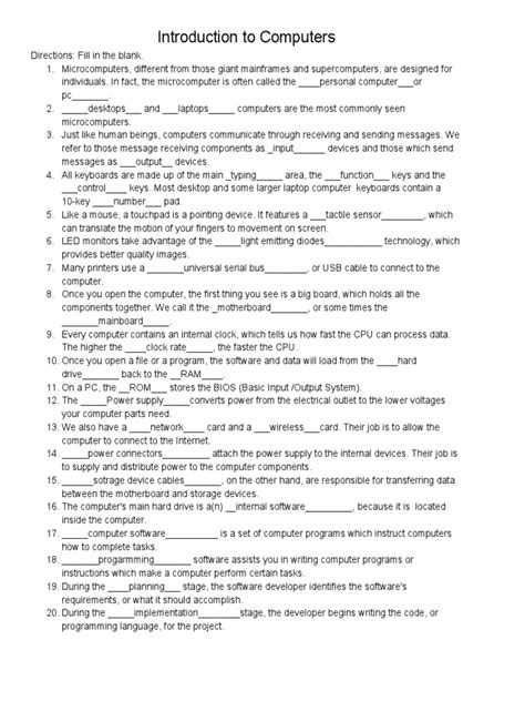 Introduction To Computers Pdf Microcomputers Computer Program