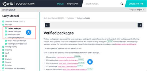 Unity Manual Finding Package Documentation