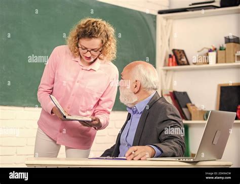 Maybe It Was The Wrong Decision Senior Teacher And Woman At Babe Lesson Babe Girl With