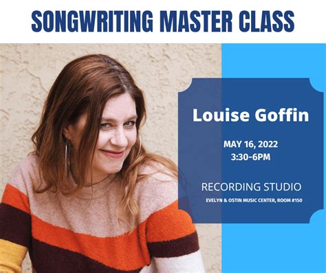 Songwriting Masterclass With Louise Goffin The Ucla Herb Alpert