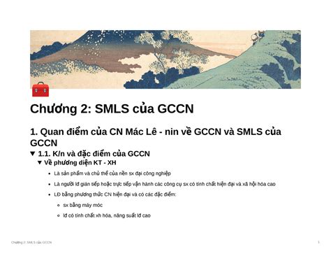 Sứ Mệnh Lịch Sử Của Gccn 🧰 Chương 2 Smls Của Gccn 1 Quan điểm Của