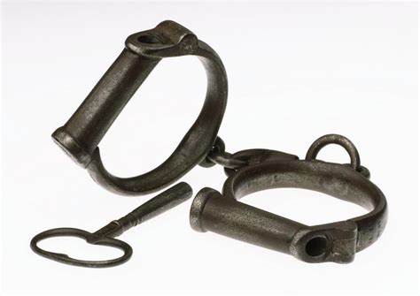 Iron Handcuffs With Key 1800 1899 Science Museum Group Collection