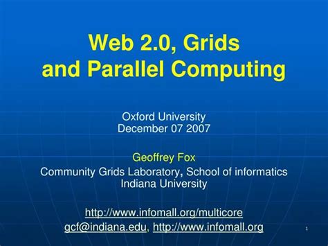 Ppt Web 20 Grids And Parallel Computing Powerpoint Presentation