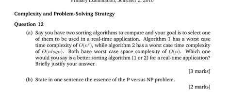 Solved Complexity And Problem Solving Strategy Question 12