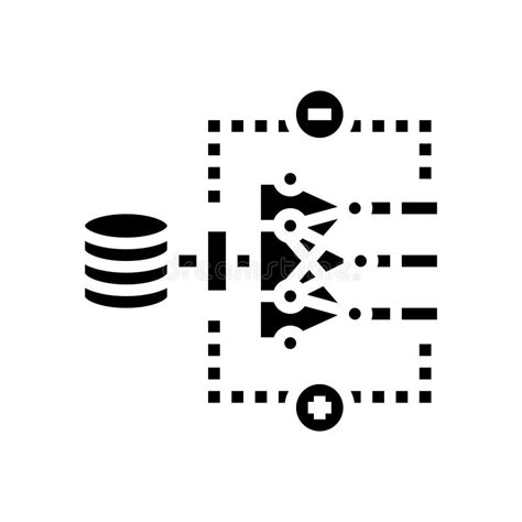 Reinforcement Learning Machine Glyph Icon Vector Illustration Stock Illustration Illustration