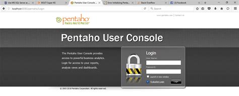 Pentaho Biserver Using Sql Server Db Installation Stack Overflow