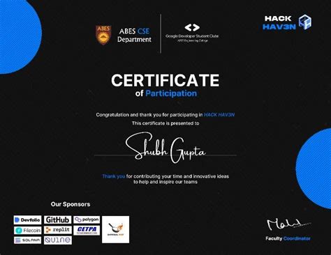 Shubh Gupta On Linkedin Hackathon Gdsc Github Certificateofparticipation