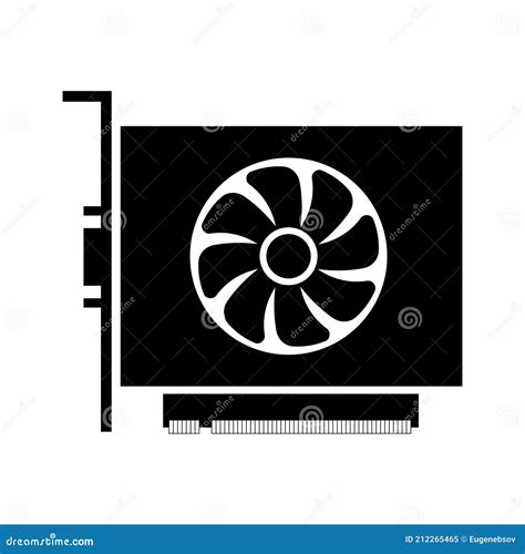 Simple Illustration Of Graphics Card GPU Personal Computer Component Icon Stock Vector