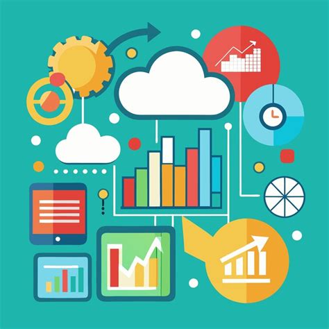 Cloud Computing Data Analytics Success Premium Ai Generated Vector