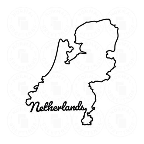 Netherlands Map Outline