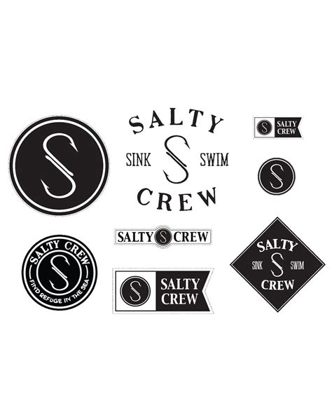 Salty Crew Logo Sticker Pack Assorted Salty Crew Australia