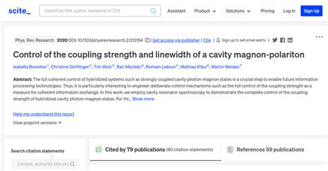 Control Of The Coupling Strength And Linewidth Of A Cavity Magnon