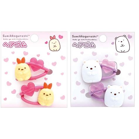 ♡松鼠日貨♡日本 正版 角落生物 炸蝦 白熊 愛心 髮束 髮圈 綁頭髮 蝦皮購物
