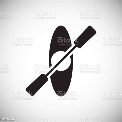 흰색 배경 그래픽 및 웹 디자인 현대 간단한 벡터 기호에 대 한 아이콘을 카약 인터넷 개념입니다 웹사이트 디자인 웹 버튼 또는 모바일 애플 리 케이 션에 대 한 최신 유행