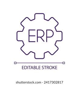 Editable Workflow Automation Icon Representing Enterprise Stock Vector Royalty Free