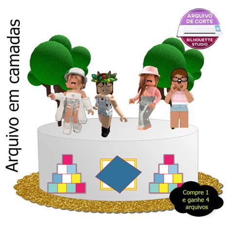 Arquivo De Corte Topo De Bolo Roblox Feminino Elo