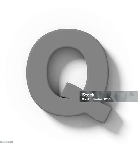 편지 Q 3d 중간 회색 그림자직교 프로젝션 흰색 절연 0명에 대한 스톡 사진 및 기타 이미지 0명 3차원 형태 그늘 Istock