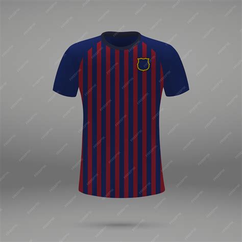 Футбольная форма Барселона шаблон рубашки для футбольного свитера Премиум векторы