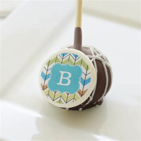 Personalized Monogram Modern Zig Zag Pattern Cake Pops Zazzle