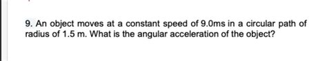 Answered An Object Moves At A Constant Speed Bartleby