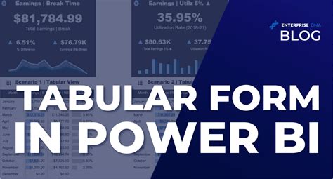 Tabular Form In Power Bi Quant Insights Network