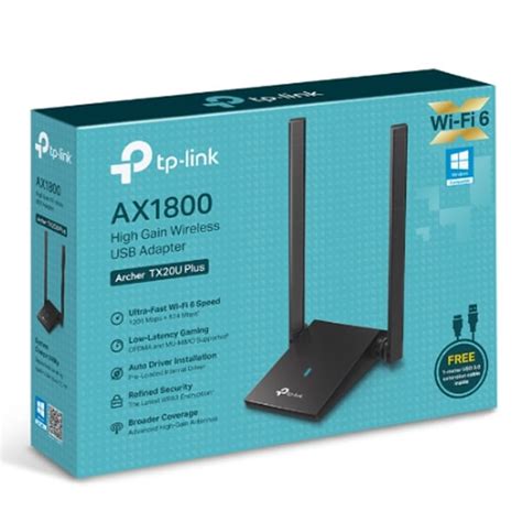 Tp Link Archer Tx U Plus Ax Dual Antennas High Gain Wireless Usb Adapter Midas Computer