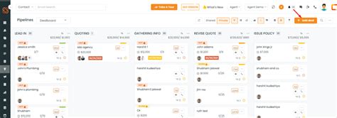 How To Add Deal From Pipelines Insuredmine Crm Optimize And Grow Your Insurance Agency