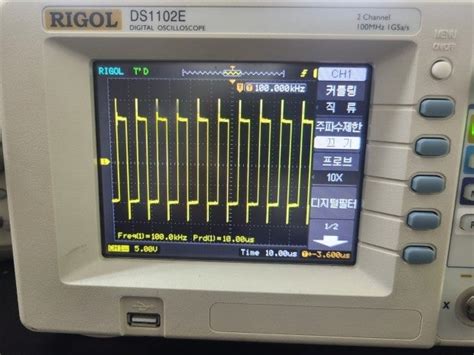 오실로스코프 구형파 질문 지식in