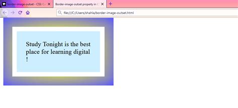 Css Border Image Outset Property Studytonight
