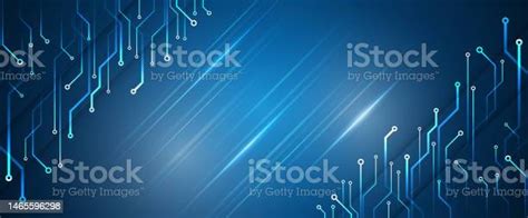 추상 현대 디지털 과학 기술 미래 회로 기판 파란색 배경에 사이버 연결 하이테크 커뮤니케이션 디자인 전자 벡터 그림입니다 0명에