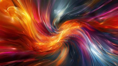 Vibrant Abstract Swirl Of Colorful Light Streaks Creating A Dynamic And Energetic Visual Effect