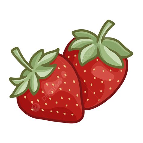 신선한 만화 일러스트 빨간 딸기 과일 만화 일러스트 딸기 일러스트 빨간 일러스트 Png 일러스트 및 Psd 이미지 무료