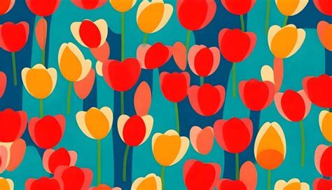 Tulip Pattern Ai Premium Ai Generated Image