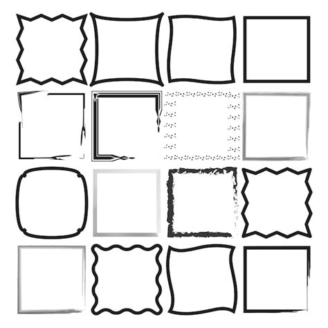 Premium Vector Assorted Black Picture Frames And Borders Set Variety