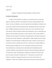 Orgo Post Lab 1 Docx Jan 23rd 2021 CHM 2210L Experiment 1 Simple And Fractional Distillation