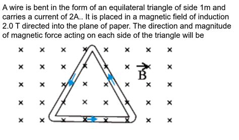 Figure Shows An Equilateral Triangle ABC Of Side L Carrying Currents As Shown And Placed In A