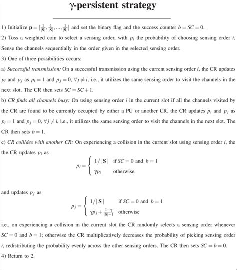 γ Persistent Strategy For Sensing Order Selection Download Scientific Diagram