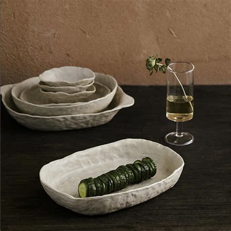 일본식 굵은 도자기 불규칙한 초밥 소스 식기 가정용 과일 그릇 디저트 생선 샐러드 접시 양이 접시 Aliexpress